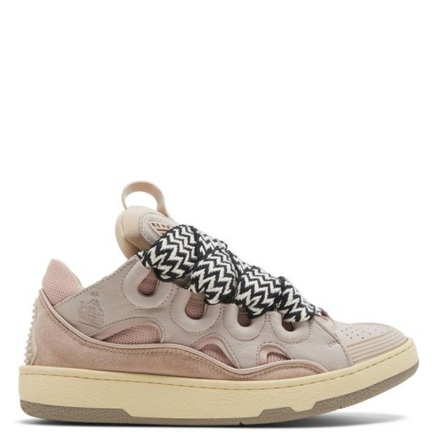 Lanvin Pale Pink Curb Sneakers, Brand Size 35 ( US Size 4 ) FW-SKDK02 ...