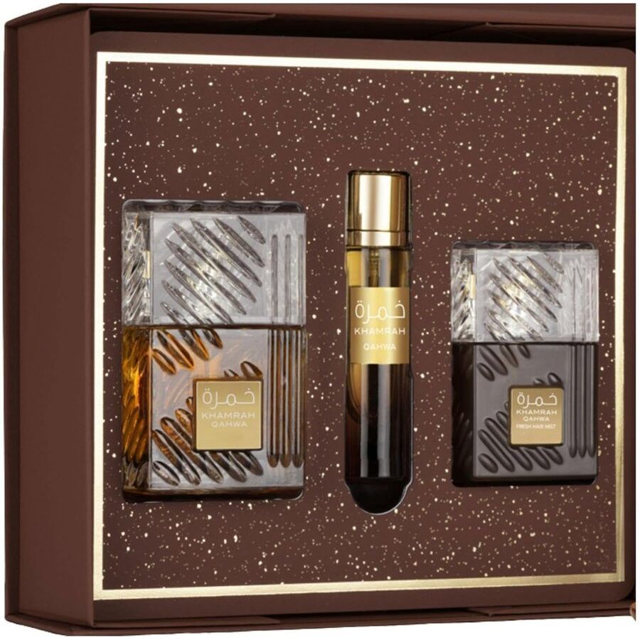 Lattafa Unisex Khamrah Qahwa 3pcs EDP Gift Set Fragrances 6290362349624 ...
