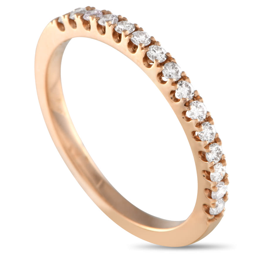 Lb Exclusive 14K Rose Gold 0.28ct Diamond Half Eternity Band Ring MF04 ...