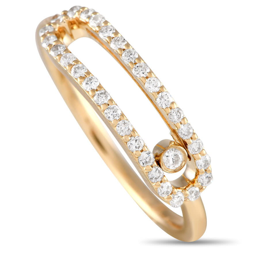 Lb Exclusive 14K Yellow Gold 0.30ct Diamond Sliding Ring RN32611 Y ...