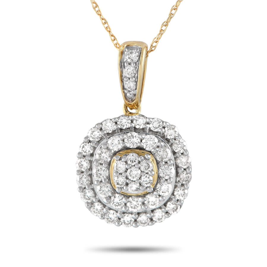 Lb Exclusive 14K Yellow Gold 0.75ct Diamond Pendant Necklace PN 15056 ...
