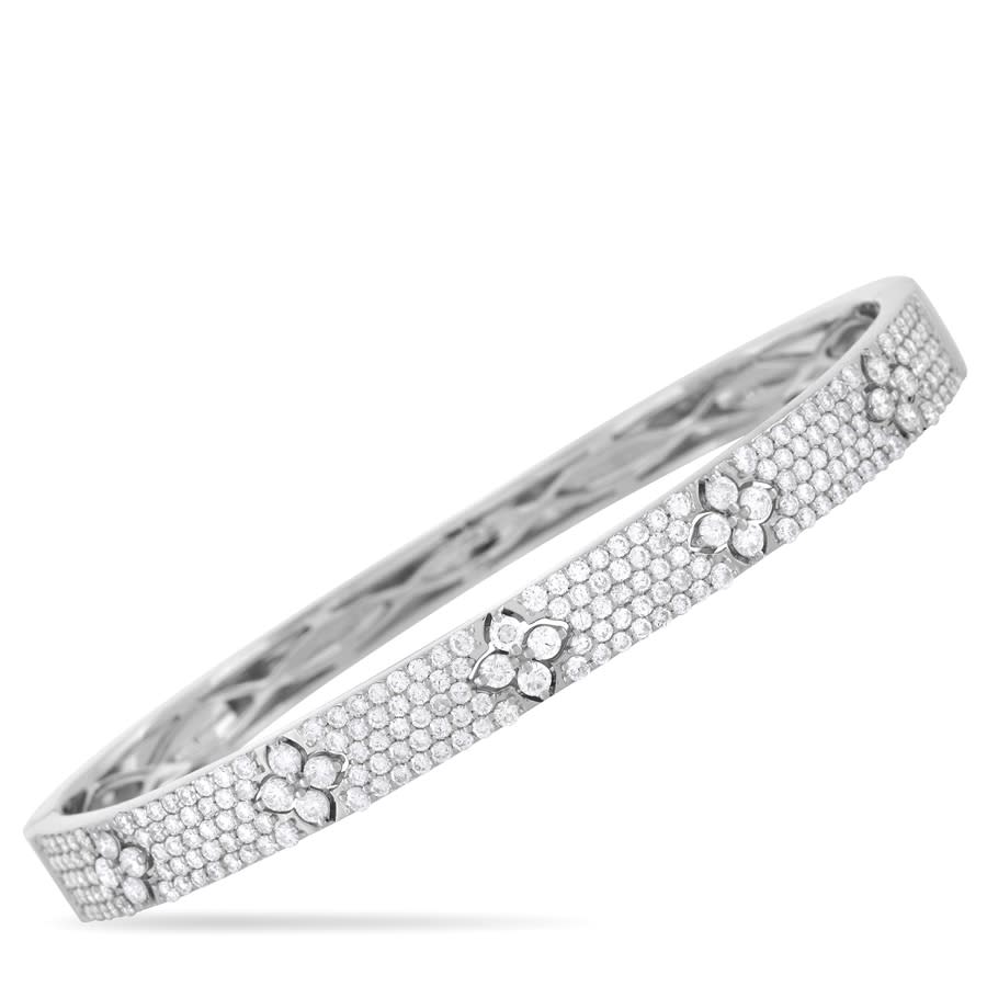 Lb Exclusive 18K White Gold 2.42ct Diamond Bangle Bracelet ALB-16390-W ...