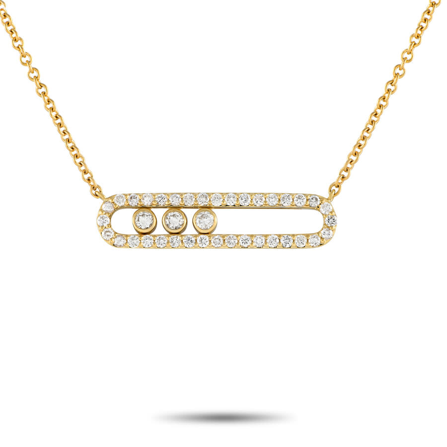 Lb Exclusive 18K Yellow Gold 0.70ct Sliding Diamond Necklace ANK-17903 ...