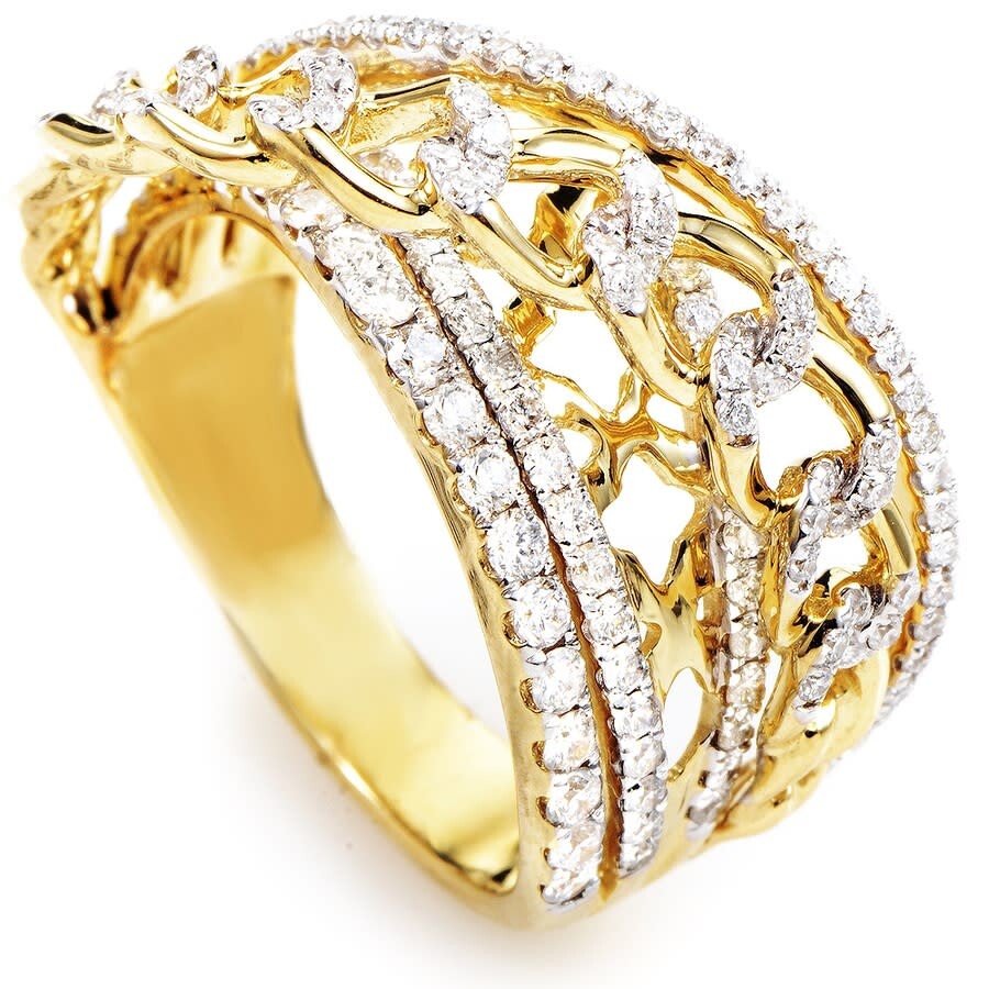 Lb Exclusive 18K Yellow Gold Diamond Band Ring KOW32271RZZ KOW32271RZZ ...