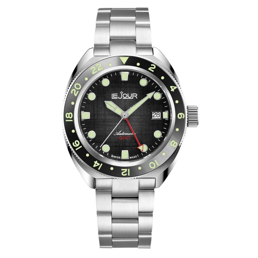 Le Jour Hammerhead GMT Automatic Black Dial Men's Watch LJ-HH-GMT-001 ...