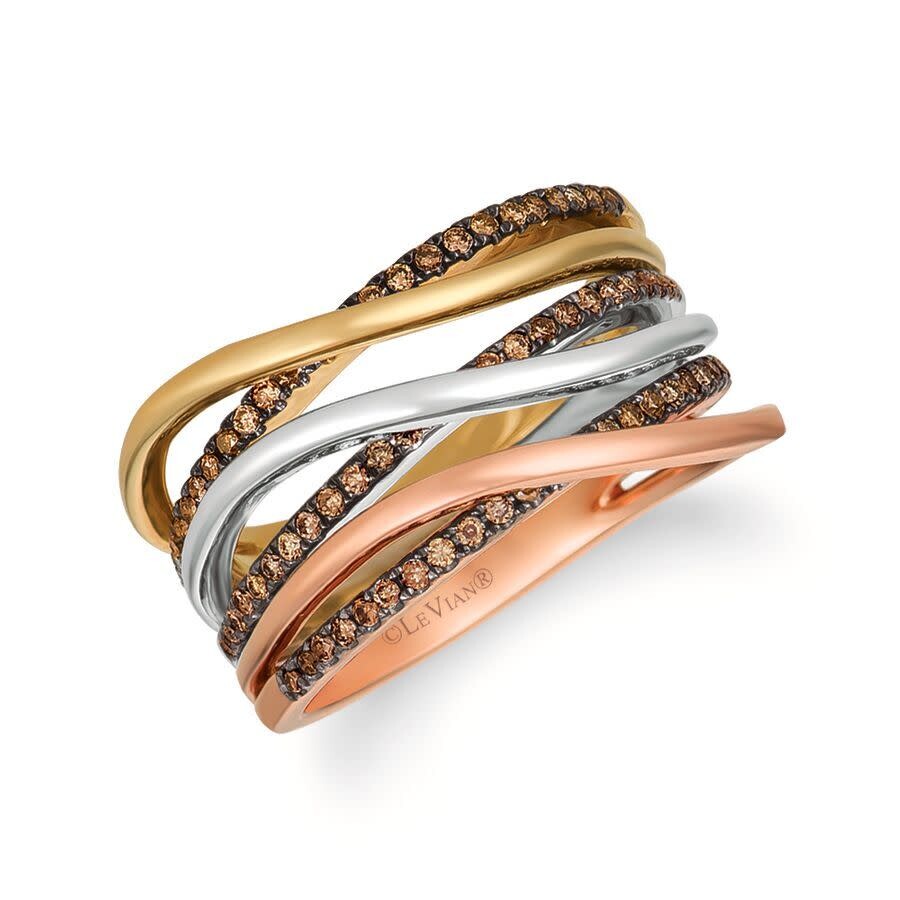 Le Vian Ladies Tricolor Rings set in 14K Tri Color Gold ASKR 1 ...