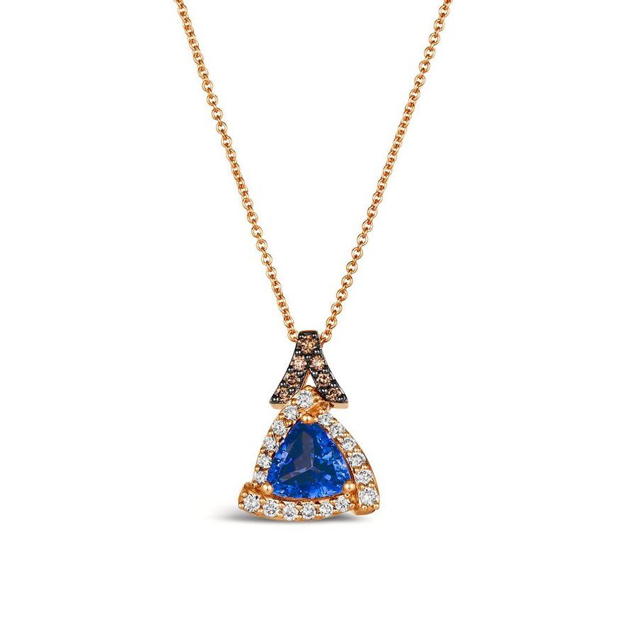 Le Vian Ladies Blueberry Tanzanite Necklaces set in 14K Strawberry Gold ...