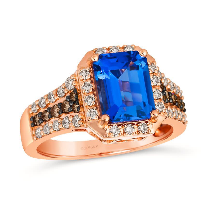 Le Vian Ladies Blueberry Tanzanite Rings in 14K Strawberry Gold 93574 ...