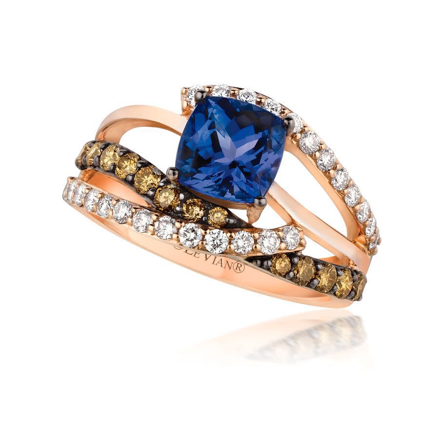 Le Vian Ladies Blueberry Tanzanite Rings set in 14K Strawberry Gold ...
