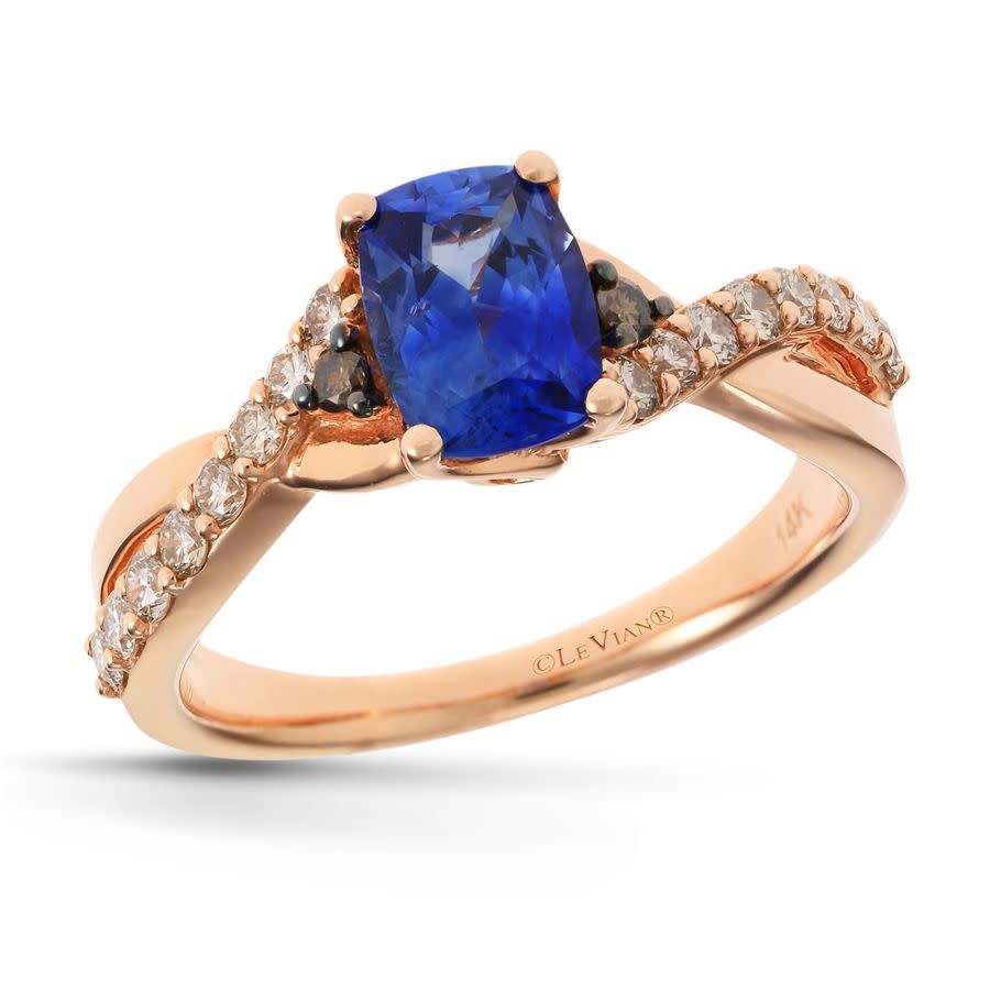 Le Vian Ladies Blueberry Tanzanite Rings set in 14K Strawberry Gold ...