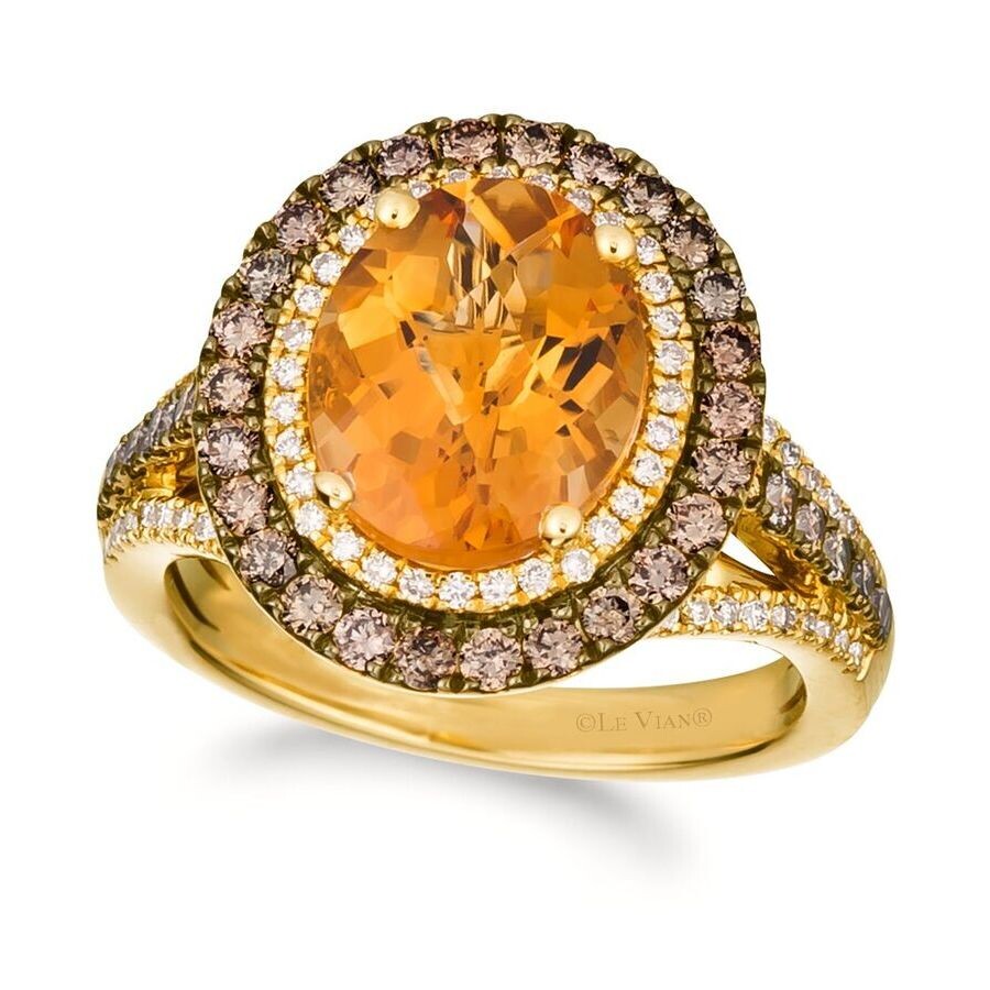 Le Vian Ladies Center Semi Precious Rings set in 14K Honey Gold TRNP 93 ...