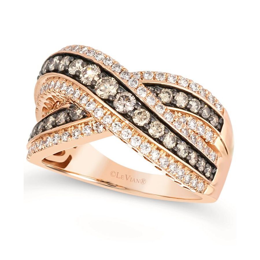 Le Vian Ladies Chocolate And Strawebrry Gladiator Collection Rings set ...