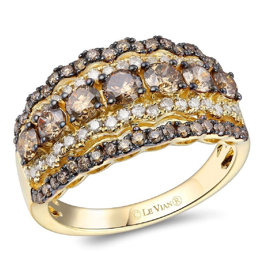 Le Vian Ladies Chocolate Diamond Rings set in 14K Honey Gold TSHF 1 ...