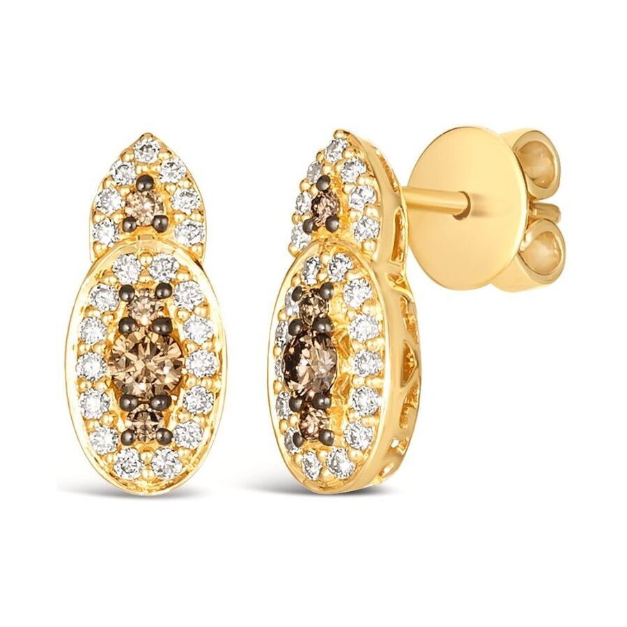 Le Vian Ladies Chocolate Diamonds Earrings set in 14K Honey Gold WJPD 2 ...