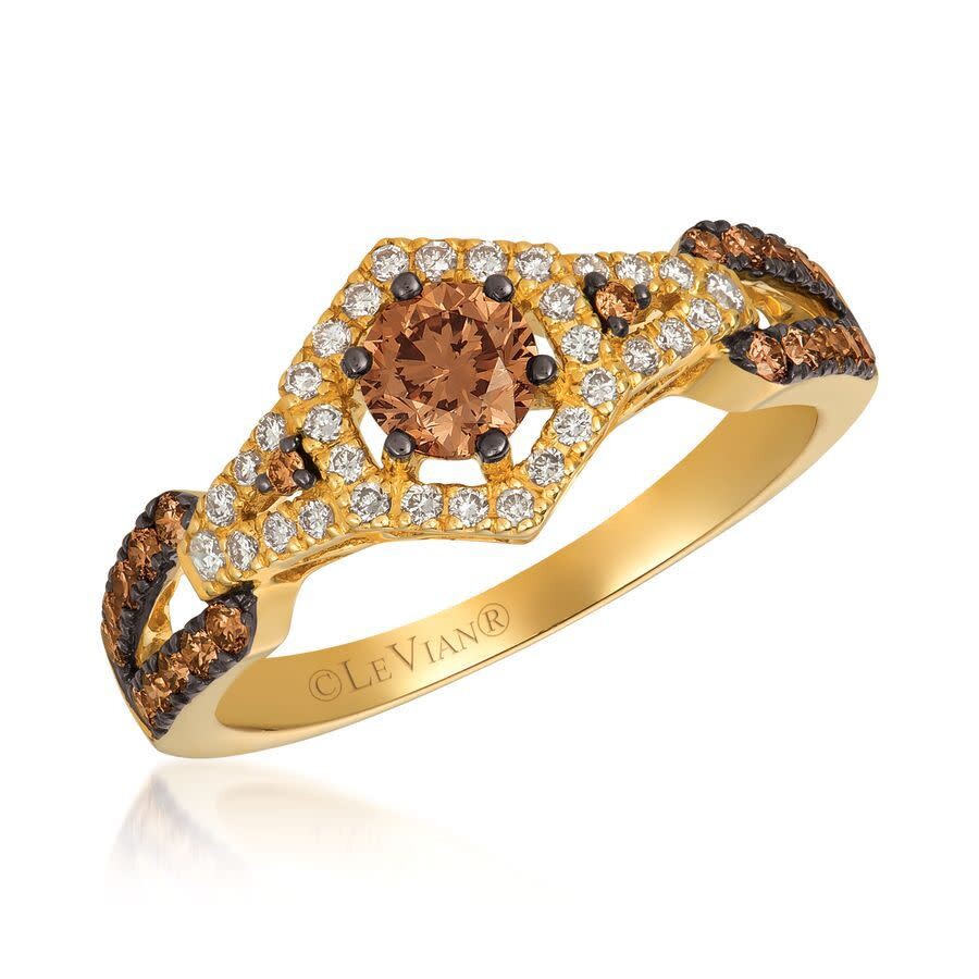Le Vian Ladies Chocolate Diamonds Rings set in 14K Honey Gold R4751DB ...