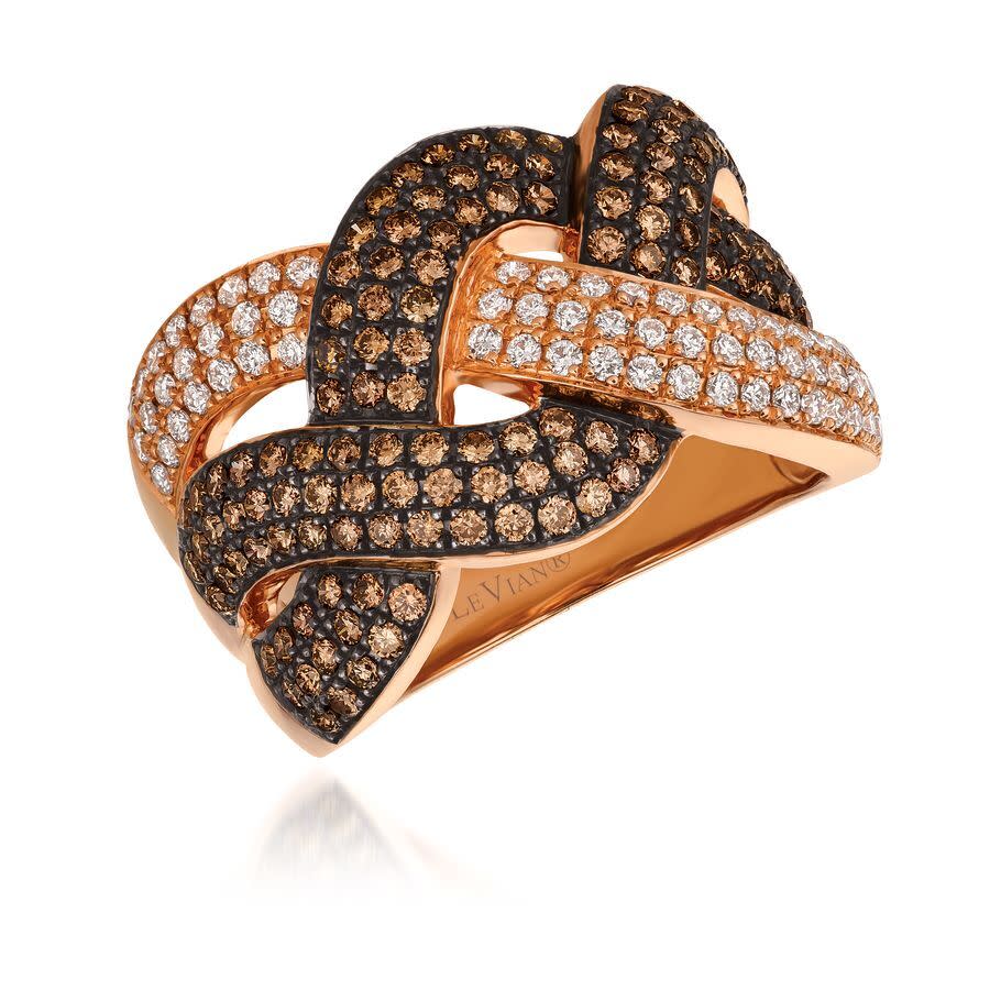 Le Vian Ladies Chocolate Diamonds Rings set in 14K Strawberry Gold WJCF ...