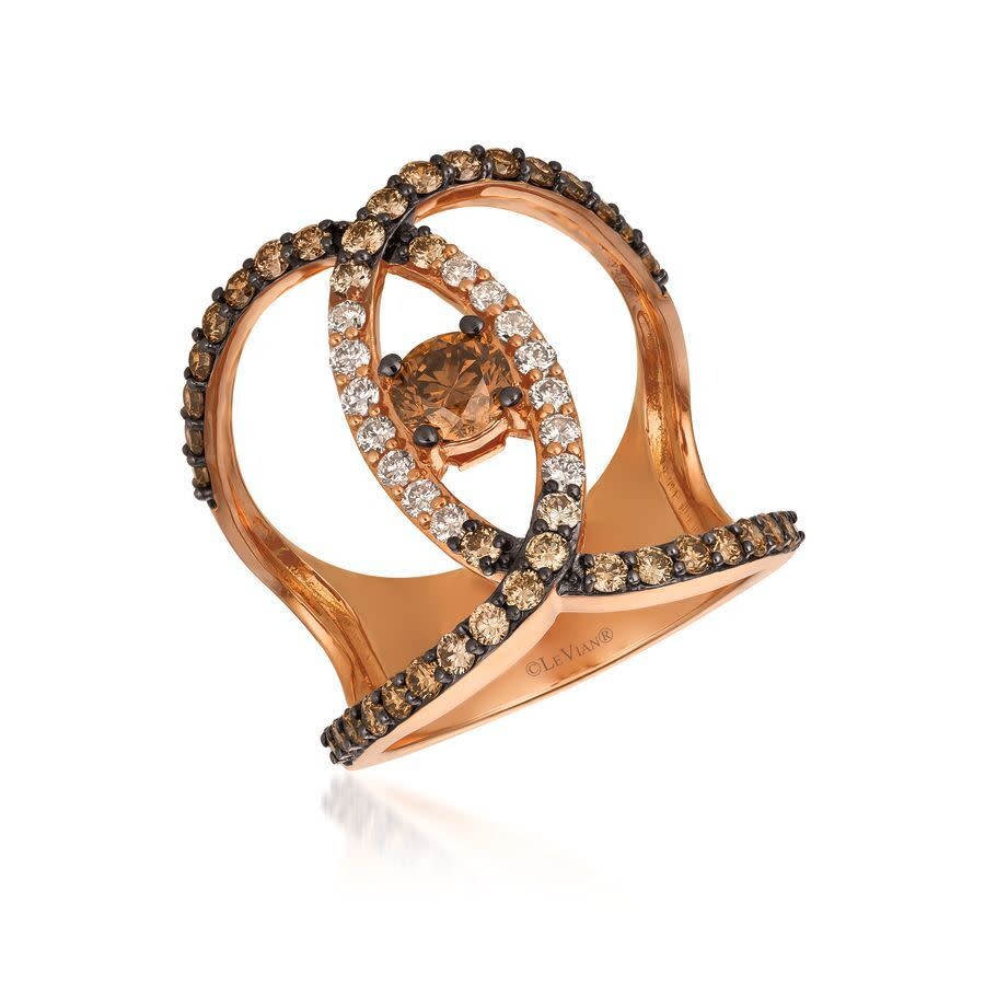 Le Vian Ladies Chocolate Diamonds Rings set in 14K Strawberry Gold ...