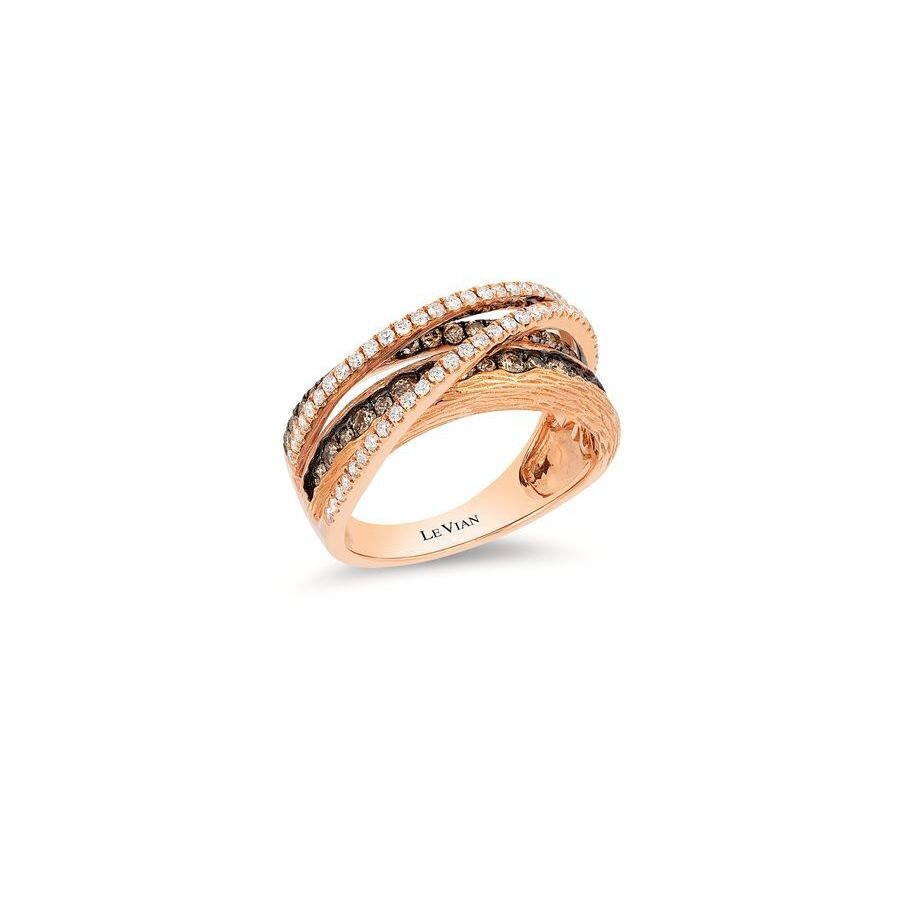 Le Vian Ladies Chocolate Gladiator Rings set in 14K Strawberry Gold ...