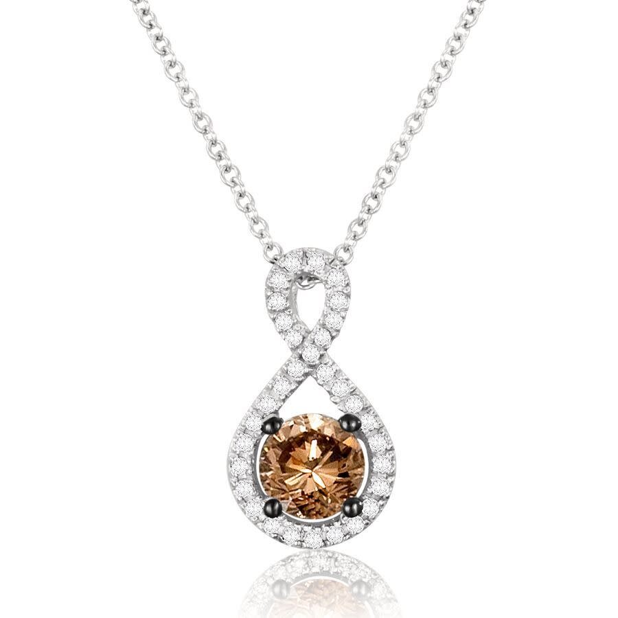 Le Vian Ladies Chocolate Solitaire Necklaces set in 14K Vanilla Gold ...