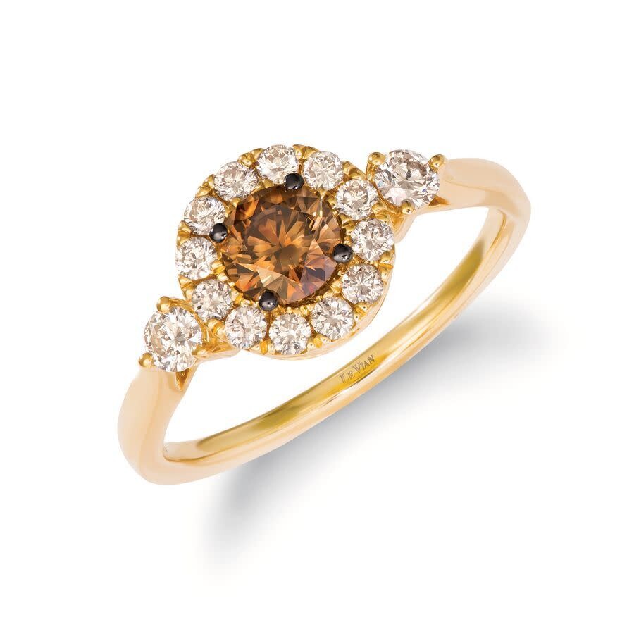 Le Vian Ladies Chocolate Solitaire Rings set in 14K Honey Gold 80443 ...