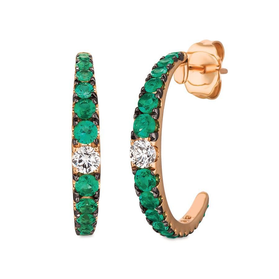 Le Vian Ladies Costa Smeralda Emeralds Earrings set in 14K Strawberry Gold 69918 191247126766 ...