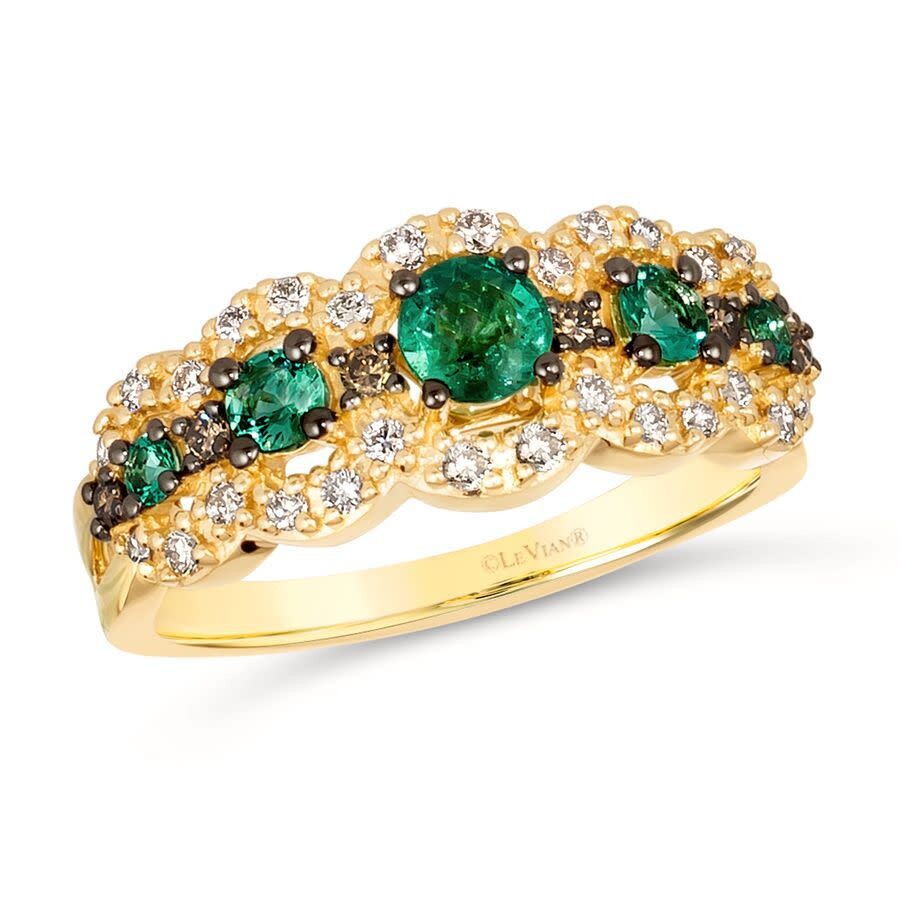 Le Vian Ladies Costa Smeralda Emeralds Rings set in 14K Honey Gold ...