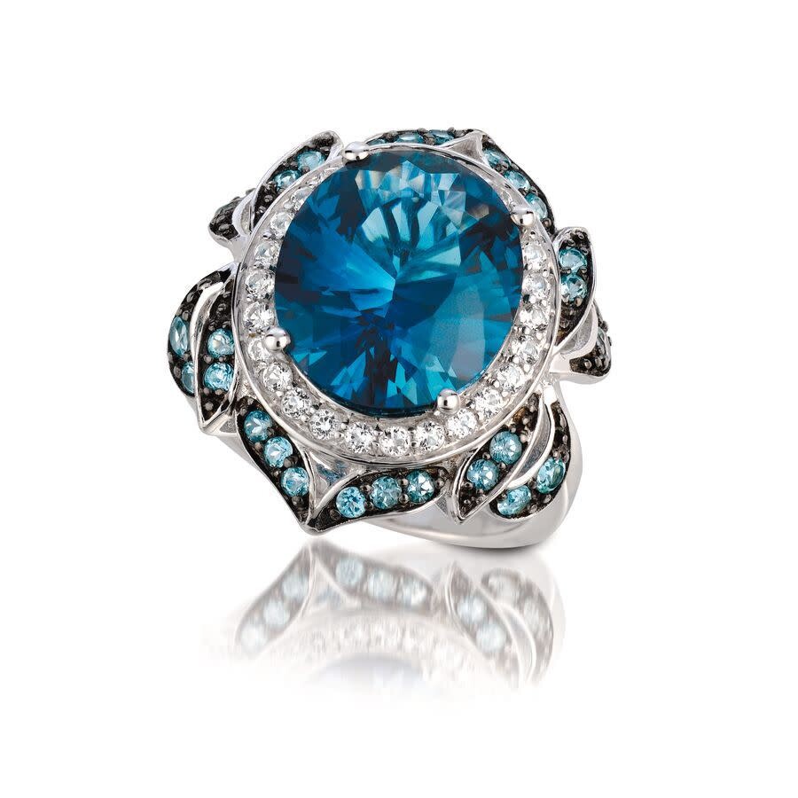 Le Vian Ladies Deep Sea Blue Topaz Rings set in 14K Vanilla Gold ...