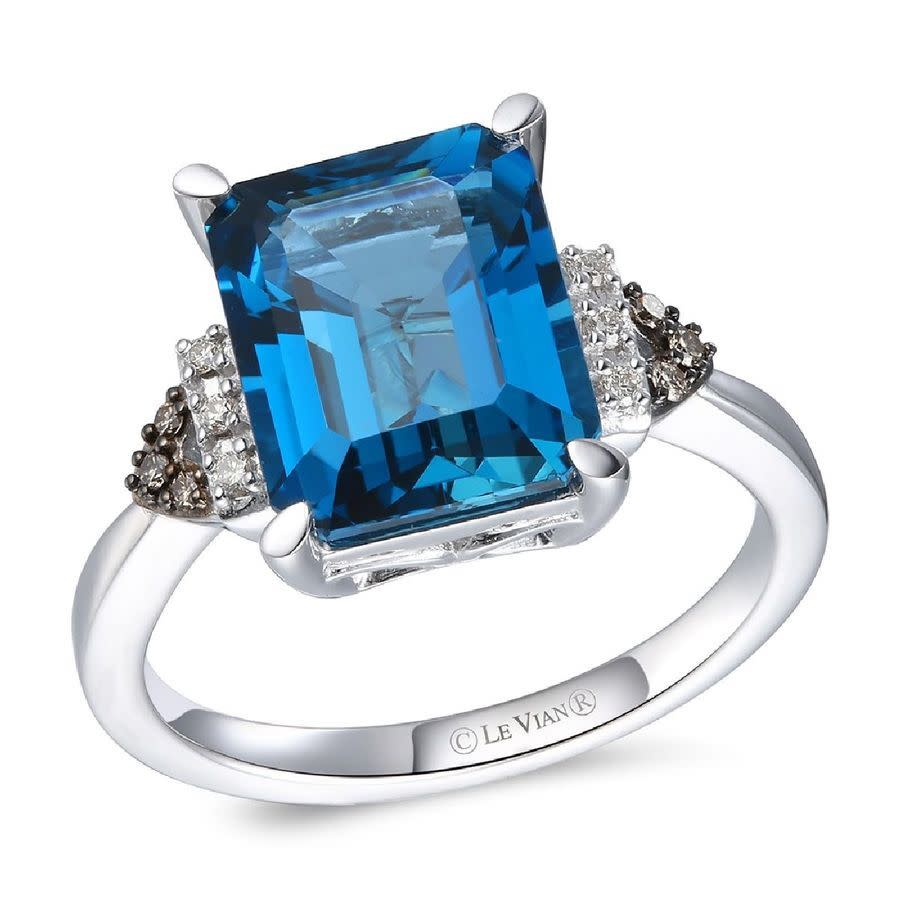 Le Vian Ladies Deep Sea Blue Topaz Rings set in 14K Vanilla Gold TRZF ...