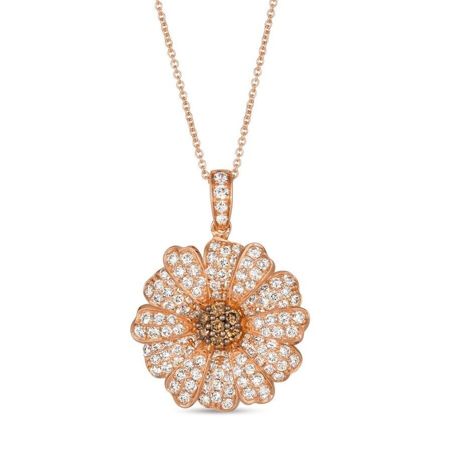 Le Vian Ladies Flower Necklaces set in 14K Strawberry Gold WJPT 19 ...