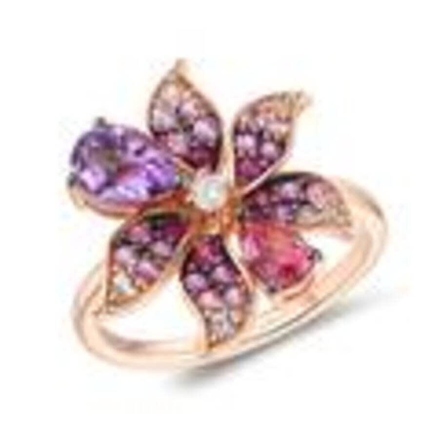 Le Vian Ladies Grape Amethyst Floral Rings set in 14K Strawberry Gold ...