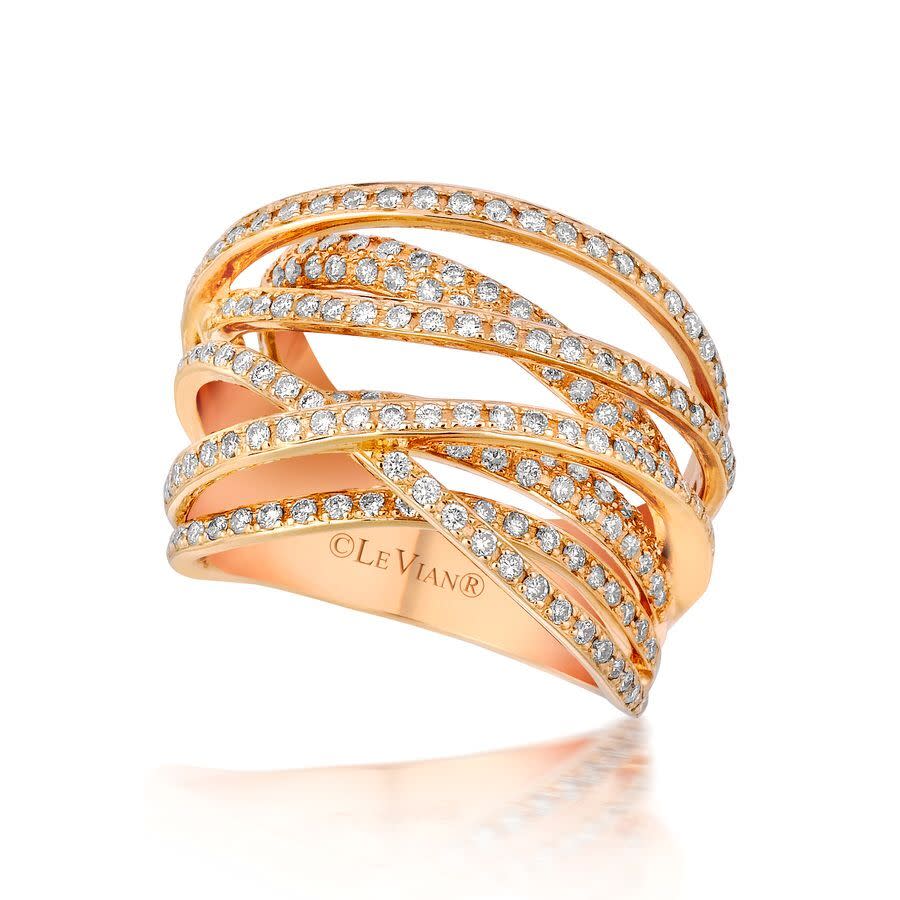 Le Vian Ladies Strawberry And Vanilla Rings in 14K Strawberry Gold ...