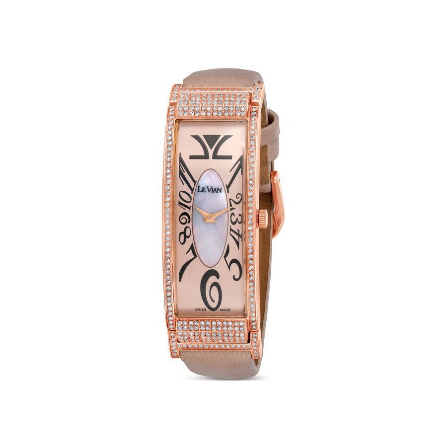 Le Vian Le Vian Time Quartz Diamond Pink Dial Ladies Watch LV9425DB ...