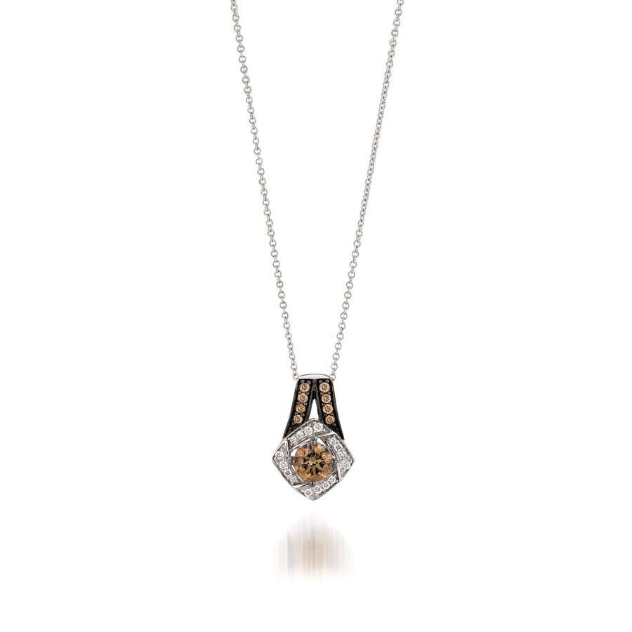 Le Vian Ladies Chocolate Solitaire Necklaces set in 14K Vanilla Gold ...