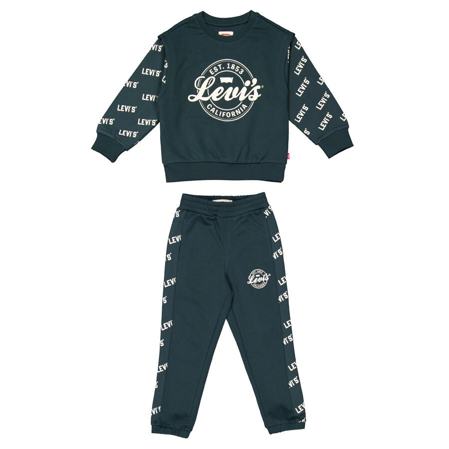 Levi'S Boys Monogram Fleece Logo Tracksuit, Size 5 LVB-T8-K917-EC4 ...