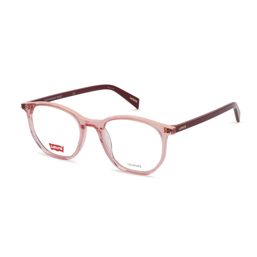 Levi's Unisex Pink Rectangular Eyeglass Frames LV1002035J0051 ...