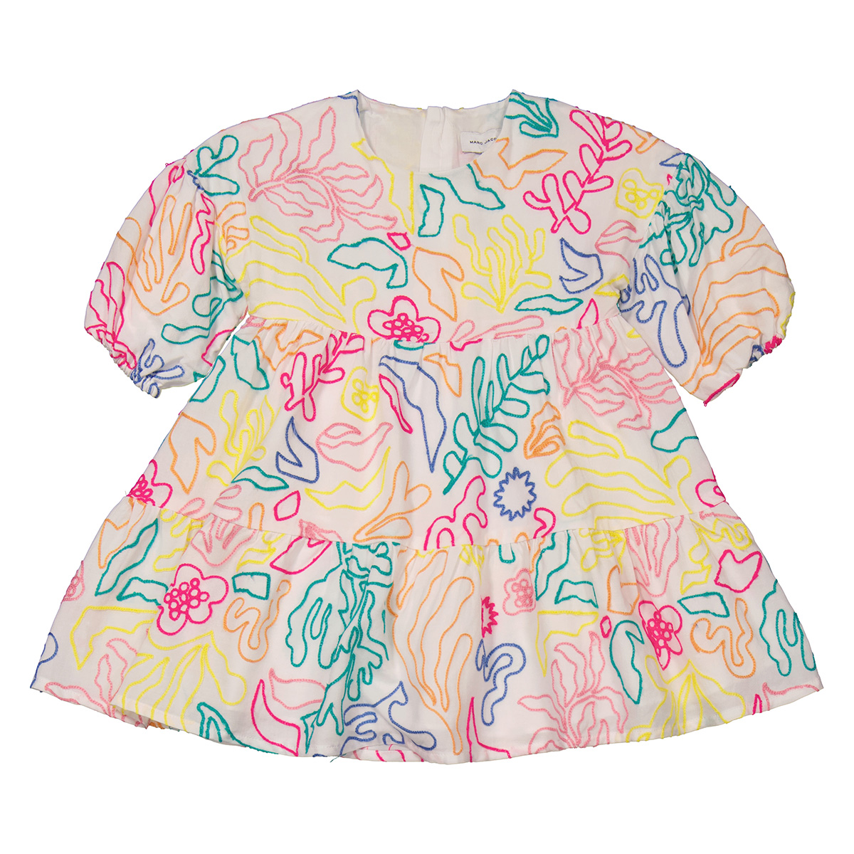 Little Marc Jacobs Floral-Embroidery Cotton Dress, Size 8Y W12442-10P ...