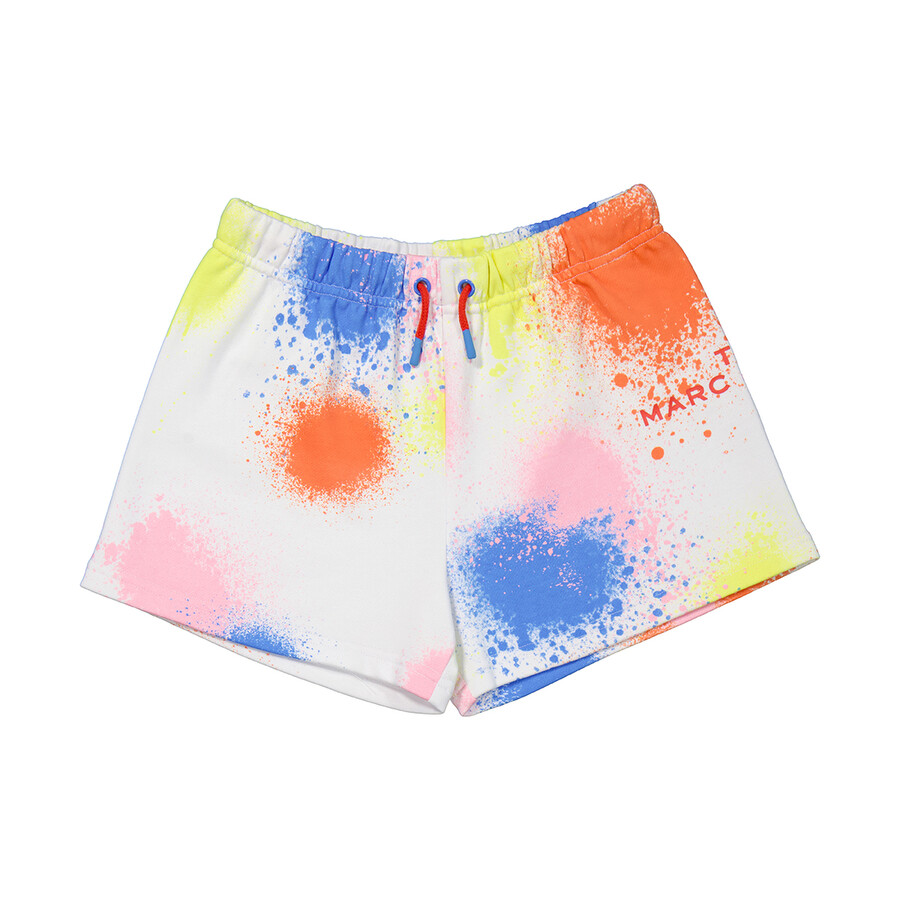 Little Marc Jacobs Girls Spray Paint Print Cotton Logo Shorts, Size 8Y ...