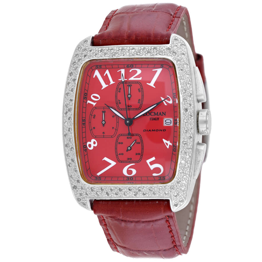 Locman Classic Chronograph Quartz Red Dial Ladies Watch 488RD2D/RD ...