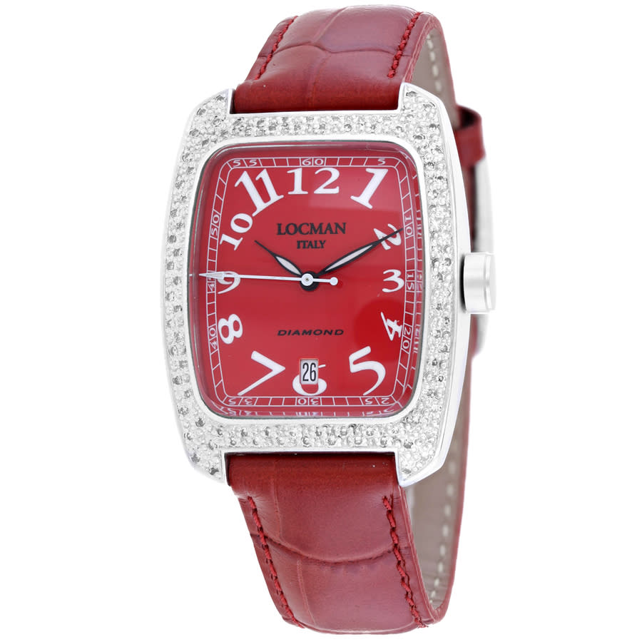 Locman Classic Quartz Red Dial Ladies Watch 487RD2D/RD 607609792543 ...