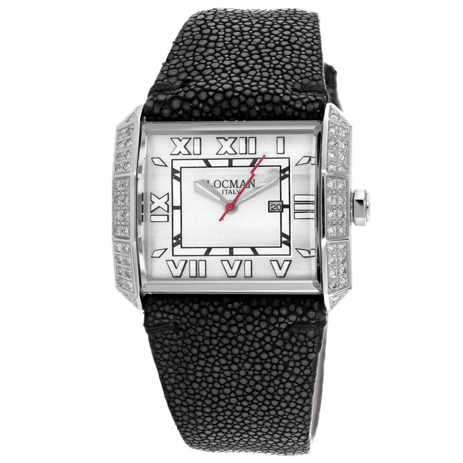 Locman Classic Quartz Silver Dial Ladies Watch 232MOPWHDC/BK STG ...