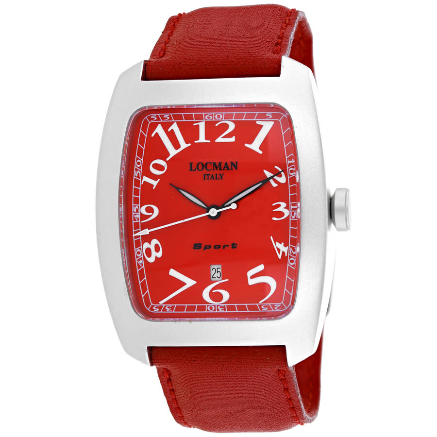 Locman Classic Quartz Red Dial Men's Watch 486RD 607609791065 - Watches ...