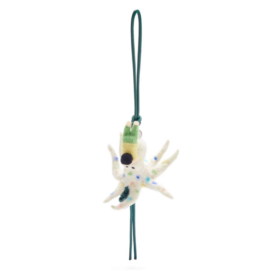 Loewe Octopus Charm In Felt and Calfskin CA36232X22.1950 8445555574996 ...