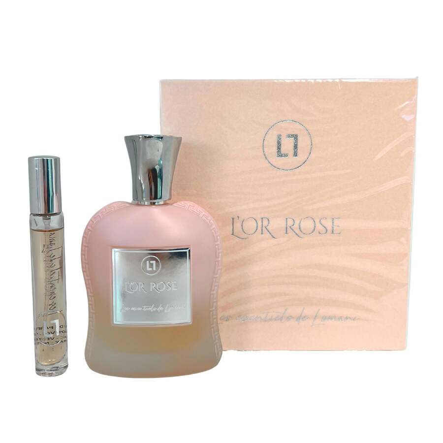 Lomani Ladies L'Or Rose Gift Set Fragrances 3610400038137 - Fragrances ...