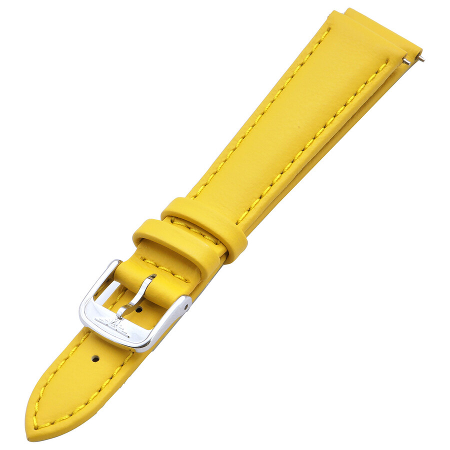 Longines 15 mm Yellow Leather Watch Band L600159494 - Watch Accessories ...