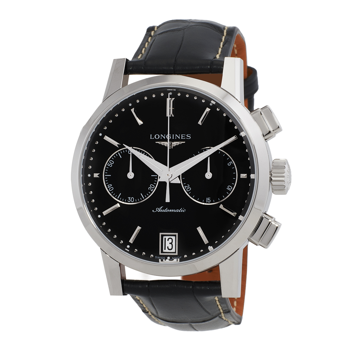 Longines 1832 Chronograph Automatic Black Dial Men's Watch L48294520 ...