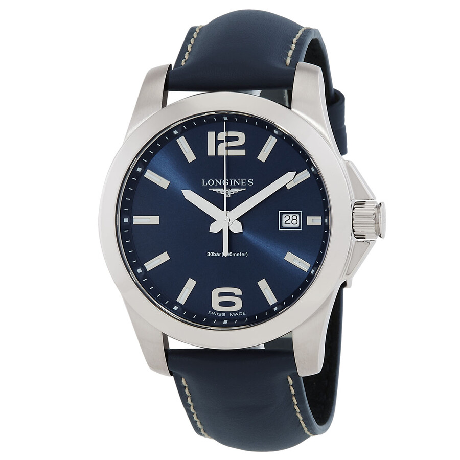 Longines Conquest Quartz Blue Dial Men's Watch L3.759.4.96.0 ...