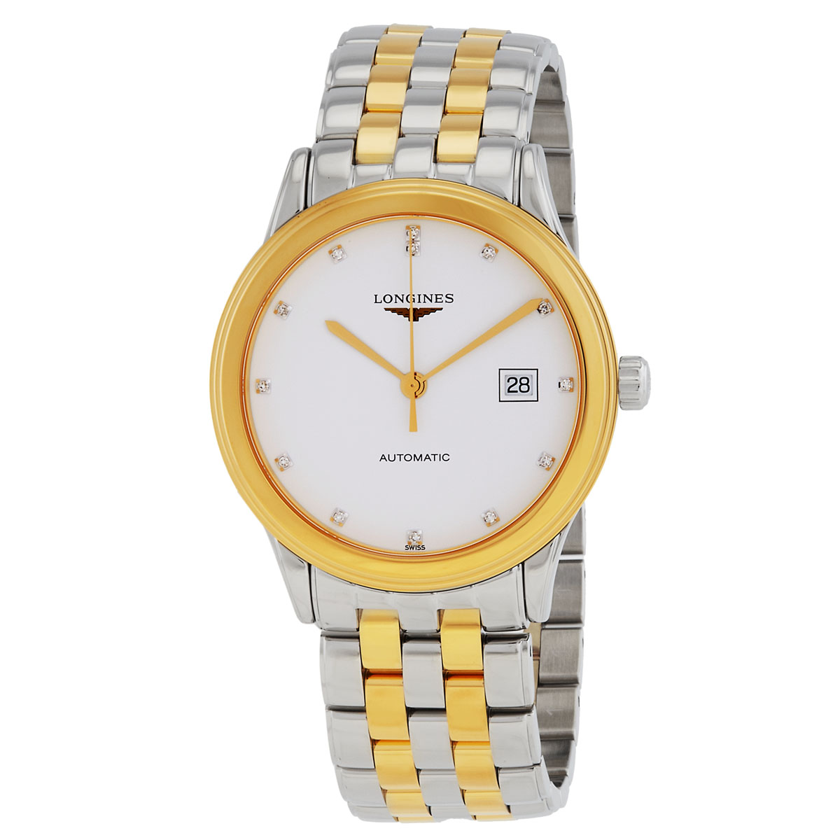 Longines Flagship Automatic Diamond White Dial Men's Watch L49843277 L4 ...