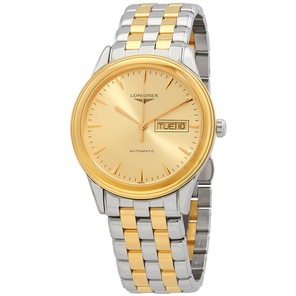 Longines Flagship Automatic Gold Dial Men's Watch L4.899.3.32.7 ...