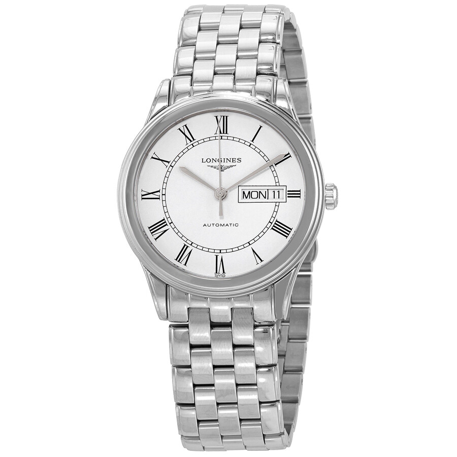 Longines Flagship Automatic White Matt Dial Men's Watch L4.899.4.21.6 ...