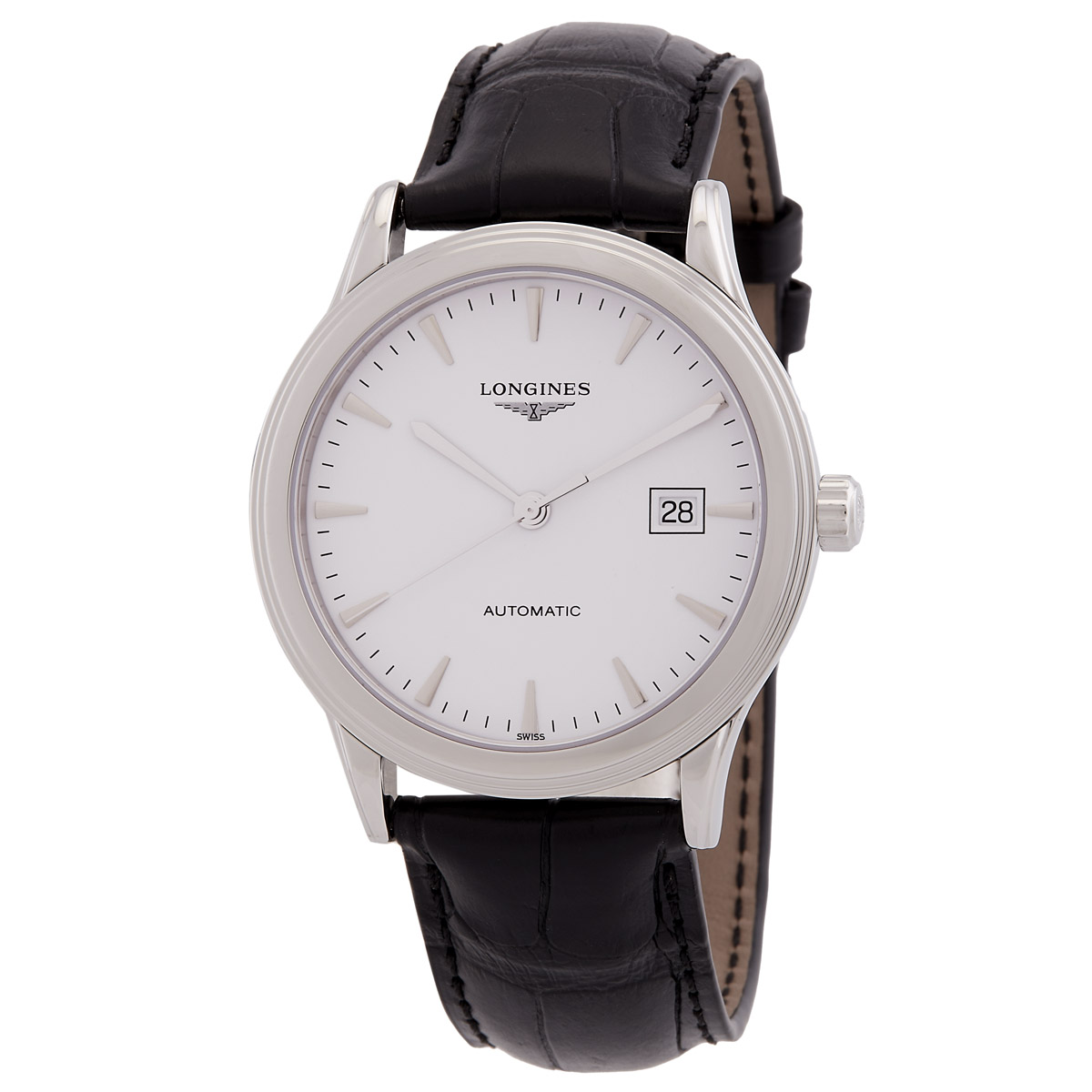Longines Flagship Automatic White Dial Watch L4.984.4.12.2 ...